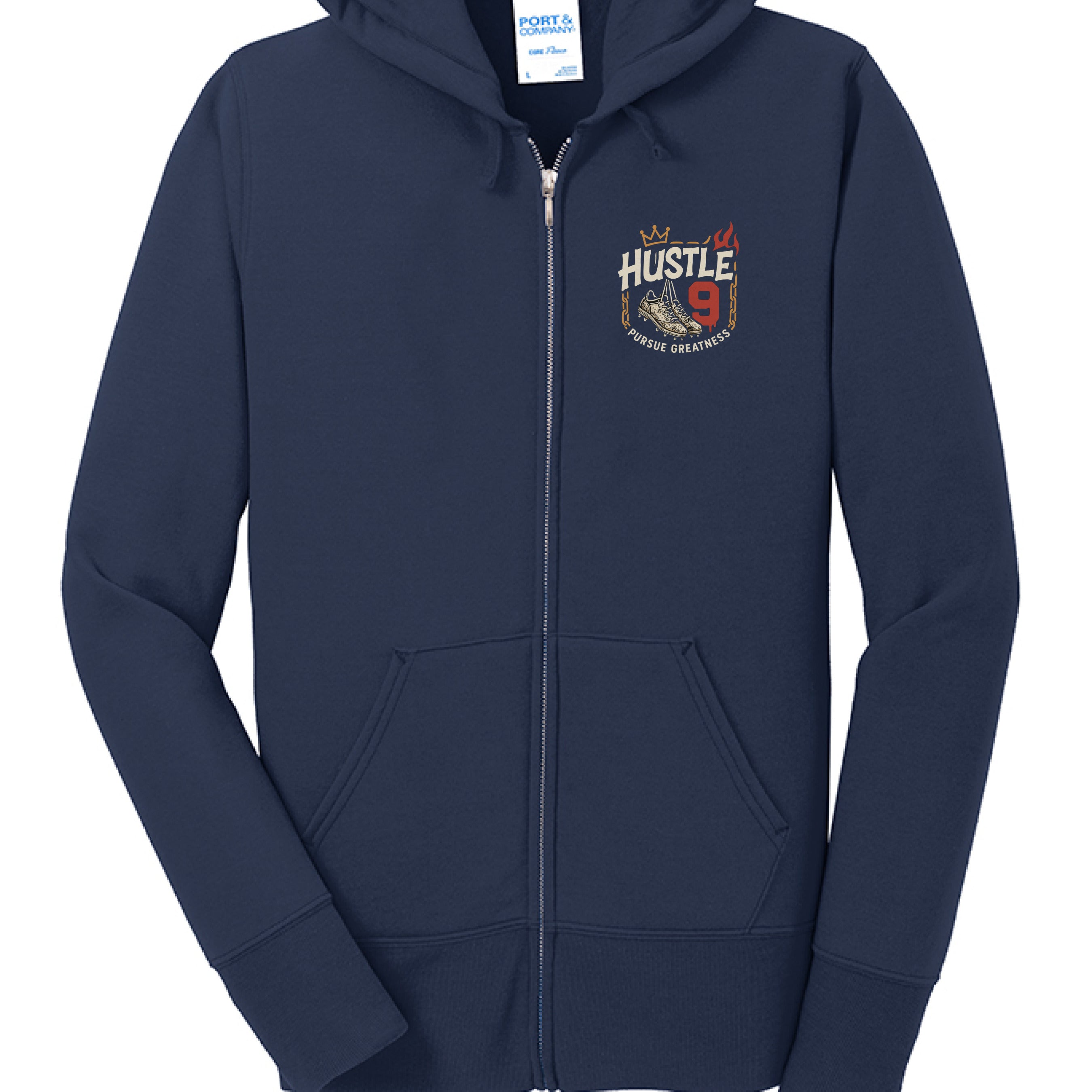 Women’s Port & Co Hustle 9 fleece zip jacket – Hustle 9 Apparel
